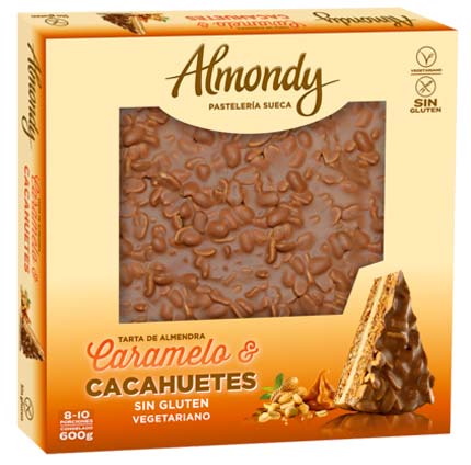Almondy Almond cake with Caramel & Peanuts 600g - UK Frozen Food