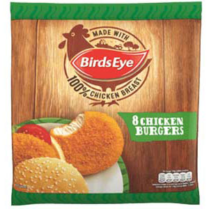 Birds Eye 8 Chicken Burgers - UK Frozen Food