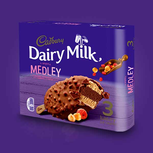 Cadbury Dairy Milk Medley Sticks 3 X 90ml - UK Frozen Food
