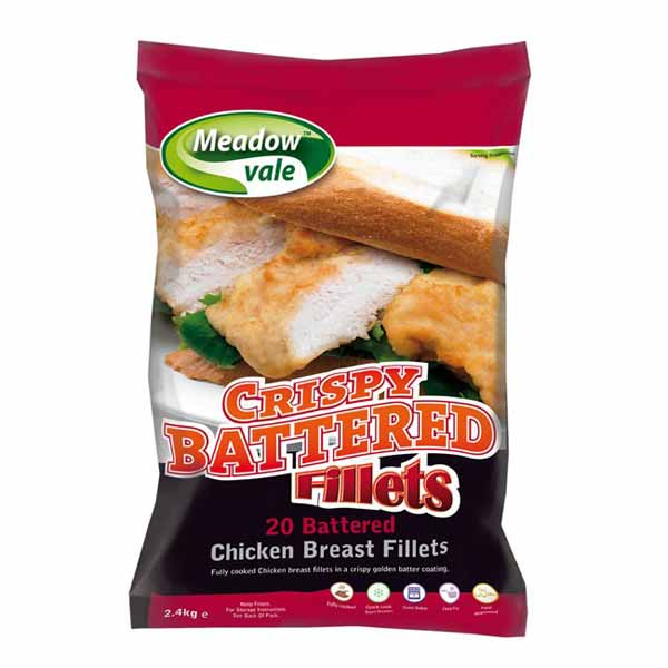 Halal Crispy Battered Chicken Breast Fillets 120g - UK Frozen Food