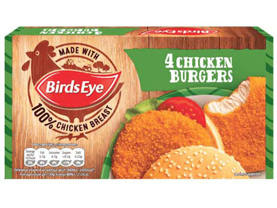 Birds Eye 4 Chicken Burgers - UK Frozen Food