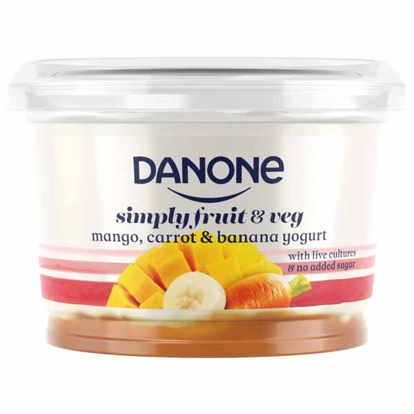 Danone Simply Fruit & Veg. Mango Carrot Banana 450G - UK Frozen Food