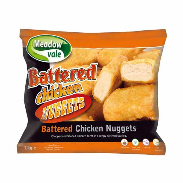Halal Battered Chicken Nuggets 6 x 1kg - UK Frozen Food