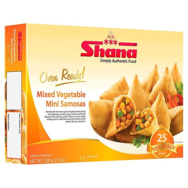 Shana Oven Ready Mixed Veg Mini Samosas - UK Frozen Food