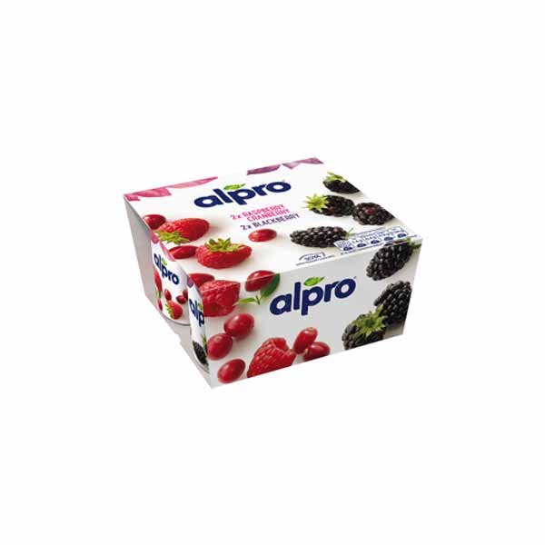 Alpro Plant based alternatives Raspberry-Cranberry & Blackberry 125g ...